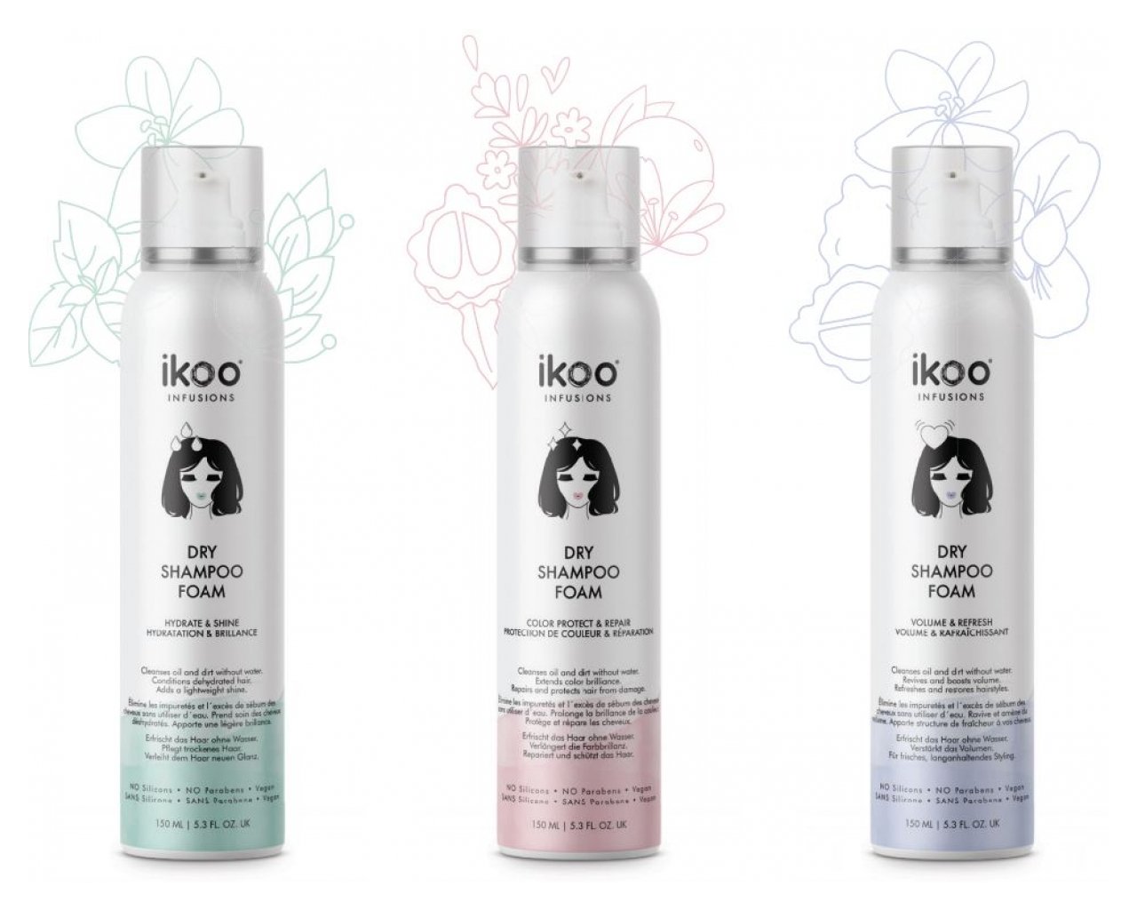 Ikoo Infusions Dry Shampoo pena za suho umivanje las