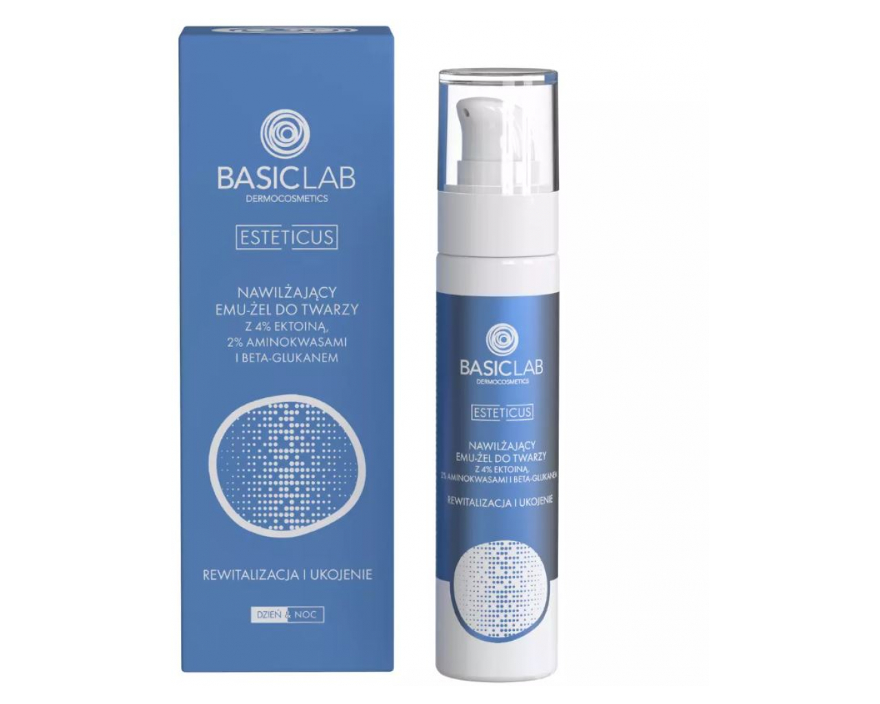 BasicLab Dermocosmetics Moisturizing Emulgel serum s 4% ektoina, 2% aminokislin in betaglukanom